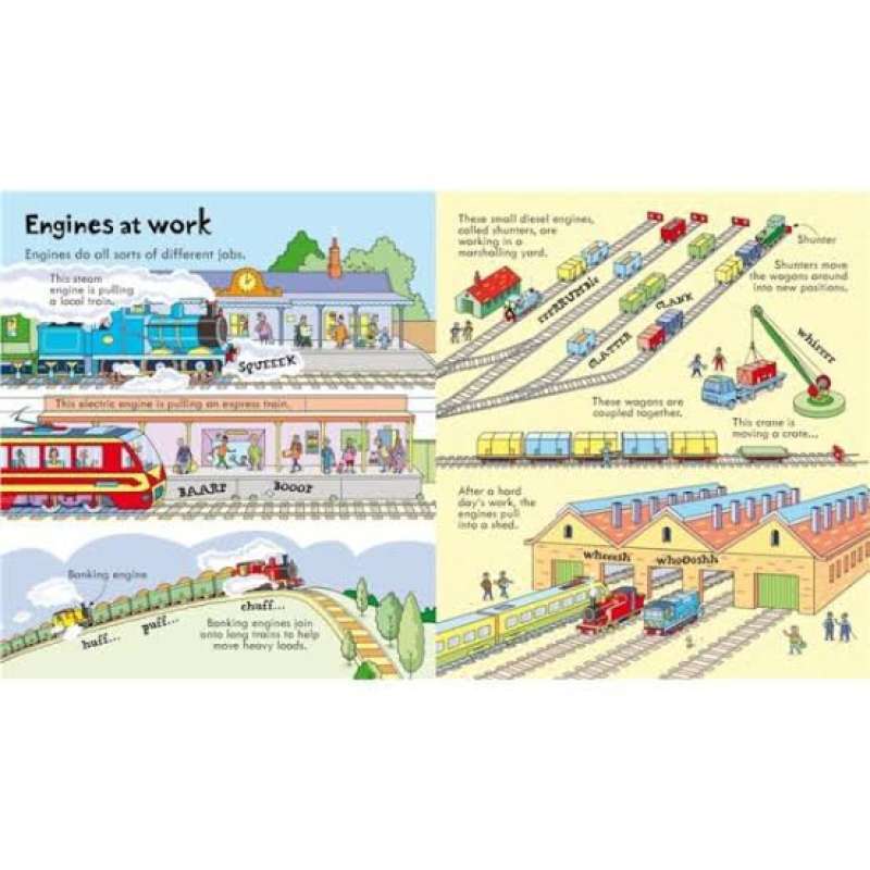 Jual Usborne Look Inside Trains Children Board Book Flaps Education ...