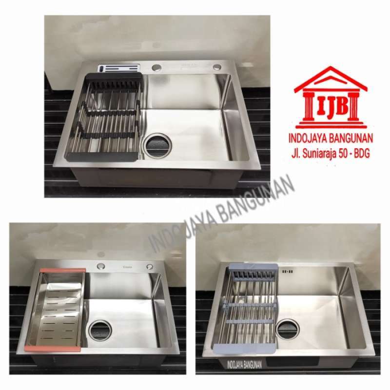 Promo Sink Stainless Hitam Black , Satin & Emas Gold 6045 / 60 X 45 ...