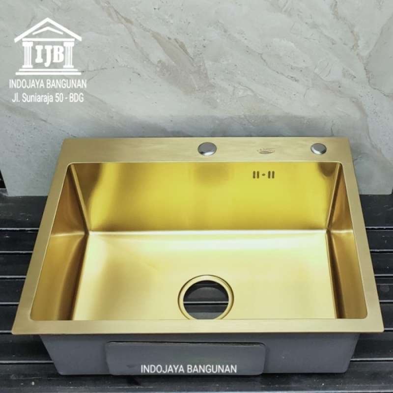 Promo Sink Stainless Hitam Black , Satin & Emas Gold 6045 / 60 X 45 ...