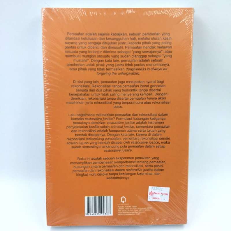 Jual Pemaafan, Rekonsiliasi Dan Restorative Justice - Afthonul Afif Di Seller Noelle ...
