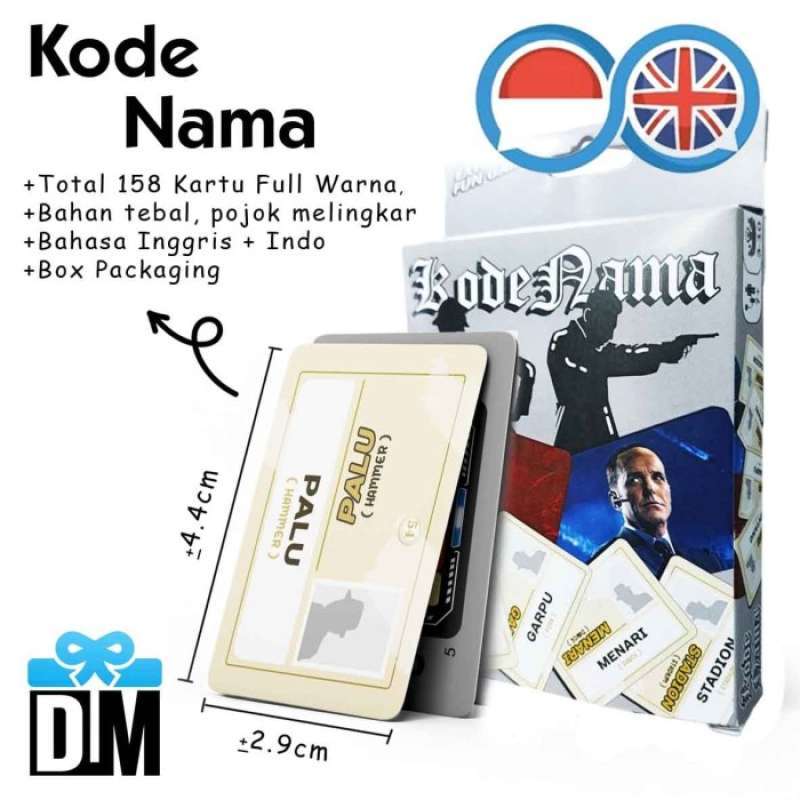 Jual Kartu Kode Nama Code Names Bahasa Indonesia Dan Inggris Murah ...