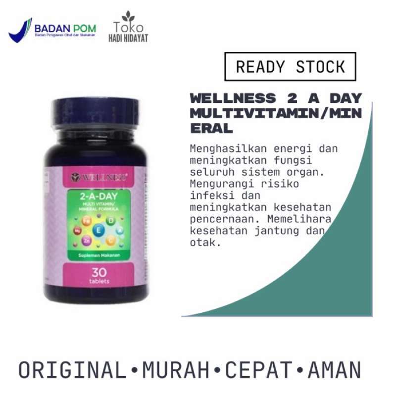 Promo Wellness Multivitamin Mineral 2 A Day 30 Tablet Original Diskon ...