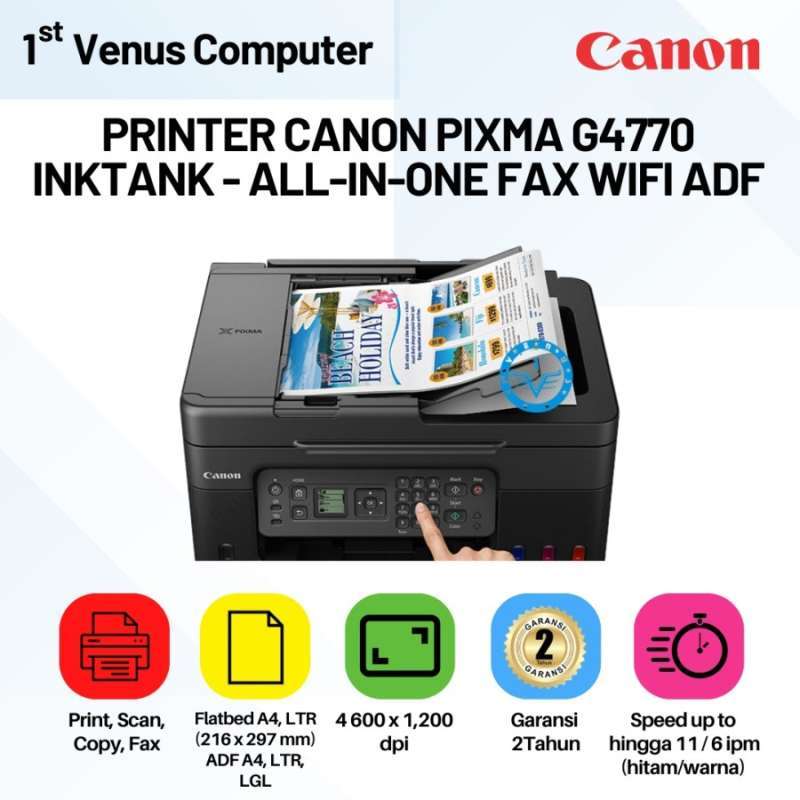 Jual Printer Pixma Canon G4770 Inktank All In One Fax Wifi Adf / Pri24 ...