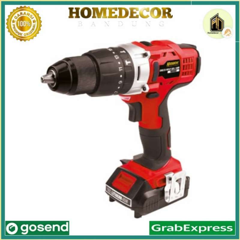 Promo Krisbow Mesin Bor Listrik Tanpa Kabel 18v Li-ion / Bor Cordless Diskon 33% Di Seller ...
