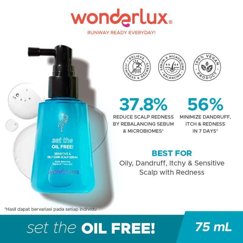 Jual Wonderlux Set The Oil Free! Sensitive & Oily Care Scalp Serum Di ...