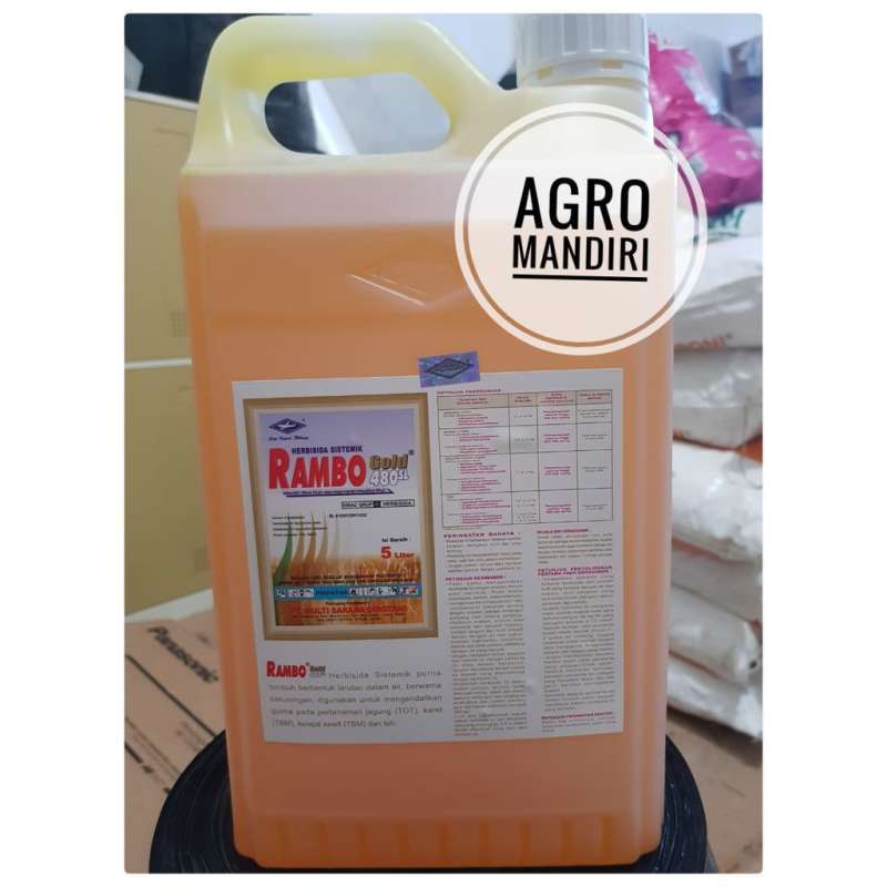 Jual Rambo 480sl 5 Liter Herbisida Pembasmi Rumput & Alang-alang Di ...