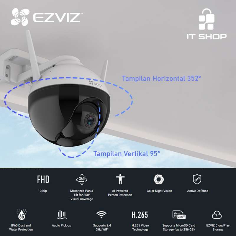 Jual Ezviz C8c Wifi Camera Pan & Tilt Outdoor - 2mp H265 Di Seller It ...