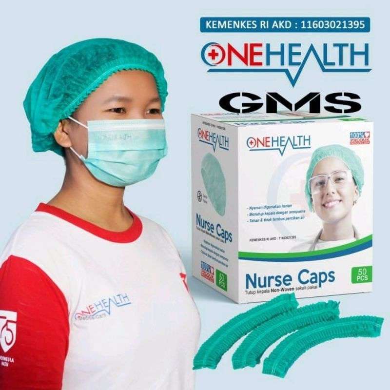 Jual Nurse Cap Onehealth Box Isi 100 Pcs / Hair Cap / Hair Net / Topi ...