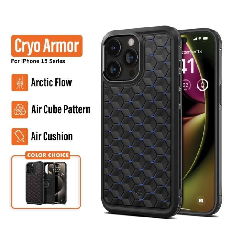 Promo Case iPhone 15 Pro Max Plus Spigen Cryo Armor Cooling Gaming ...