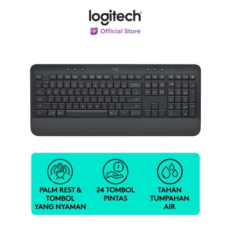 Jual Logitech Signature K650 Keyboard Wireless Bluetooth Comfort Di ...
