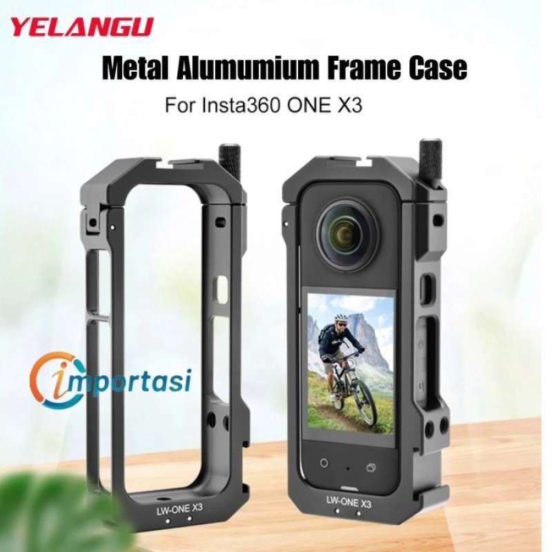 Jual Insta360 X3 Metal Alumunium Frame Case Rig 1/4 Inch Female Drat ...