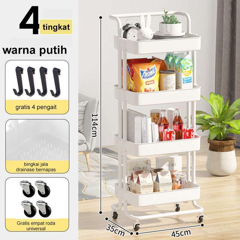 Promo Rak Troli Susun Serbaguna Dengan Roda Dan P Diskon 45% Di Seller ...