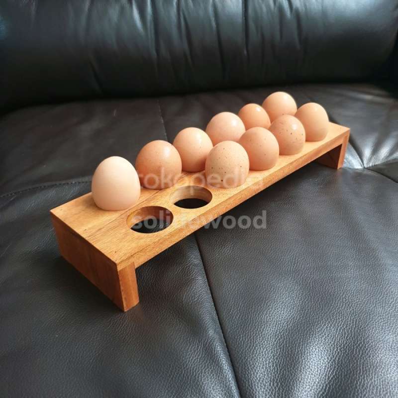 Jual Rak Telur Kayu 12 Lubang / Tempat Telor Kayu Mahoni Di Seller ...
