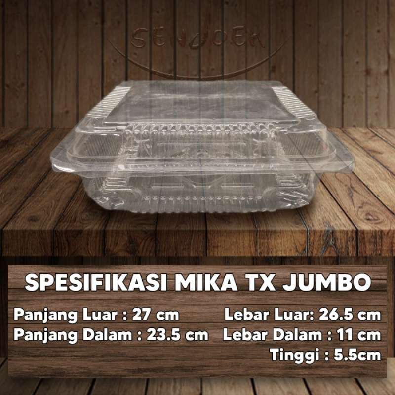 Jual Plastik Mika Kue Ukuran Jumbo / Mika Kotak Makanan Besar / Box ...