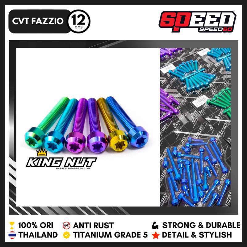 Jual Baut Cvt Yamaha Fazzio Baut Titanium Grade 5 Thailand King Nut ...