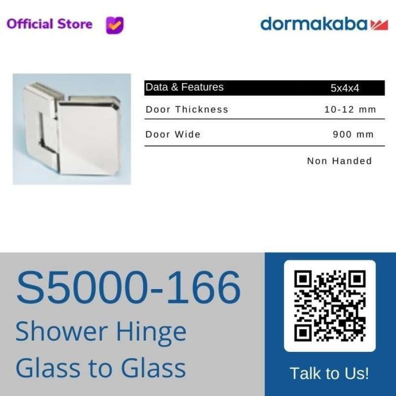 Promo Dorma S5000-166 Shower Hinge Glass To Glass Satuan Diskon 50% Di ...