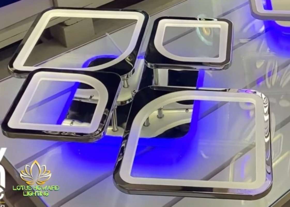 Promo Lampu Plafon Modern Led 3 Warna Am2606 4 Lampu Led Plafon Chrome Diskon 33 Di Seller