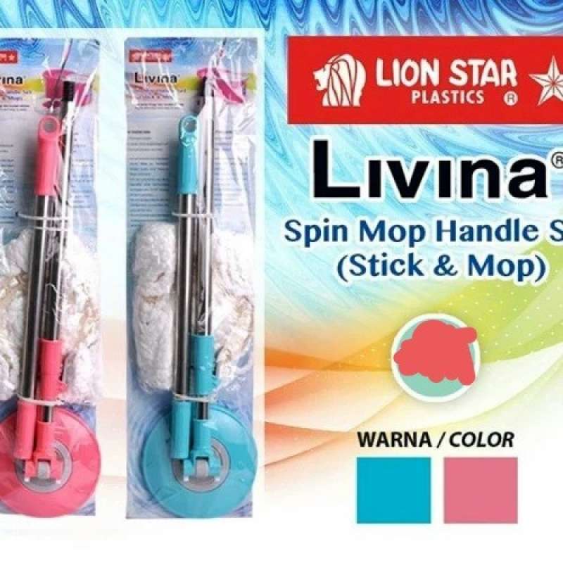 Promo 100% Produk Ori Livina Spin Mop Handle Set Bm-51 / Refil Gagang ...