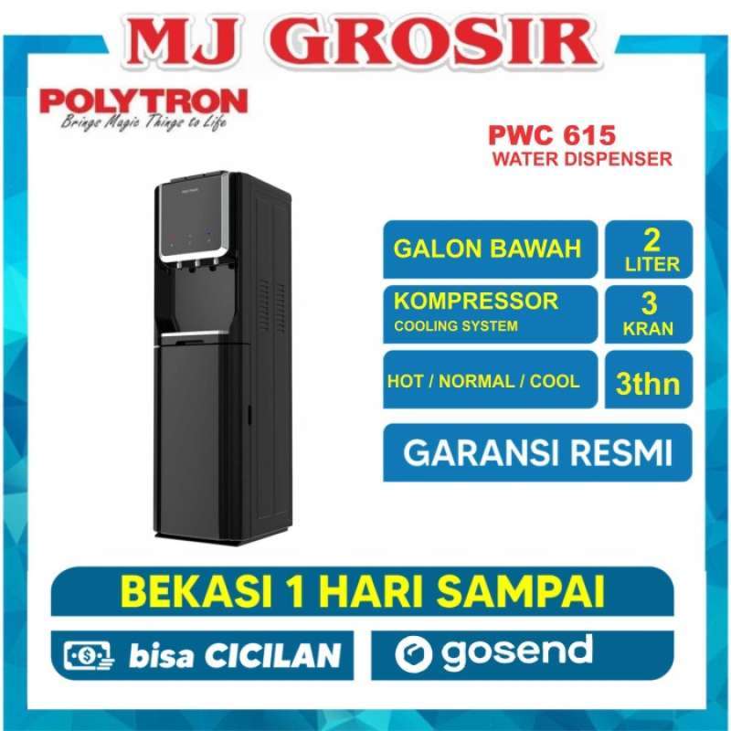 Jual Dispenser Polytron Pwc 615 Pwc615 Hot & Cool Compressor Di Seller ...