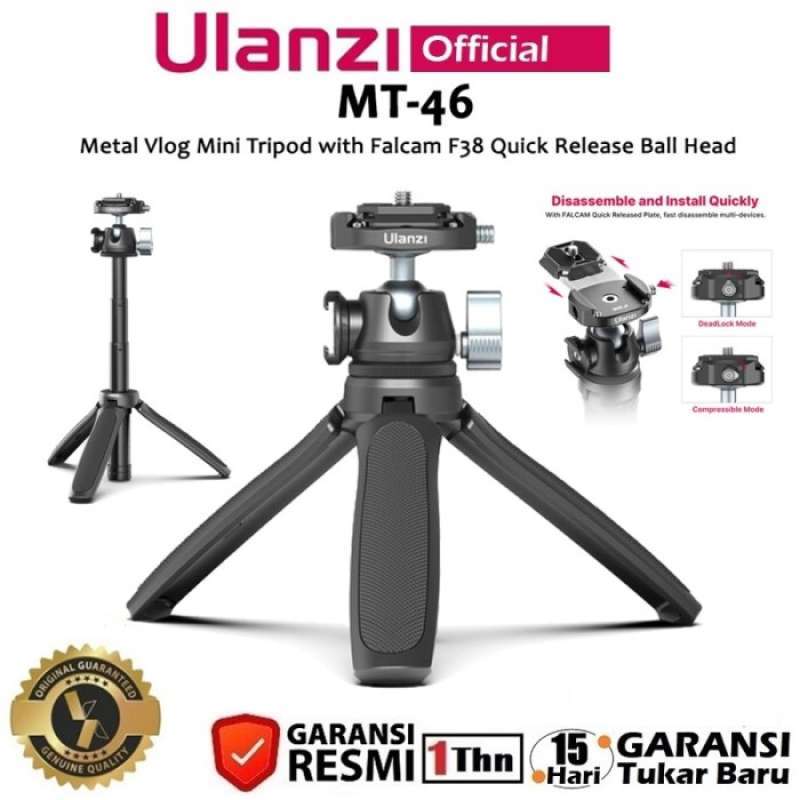 Promo Ulanzi Mt-46 Metal Vlog Mini Tripod With F38 Falcam Quick Release Base Diskon 23% Di ...