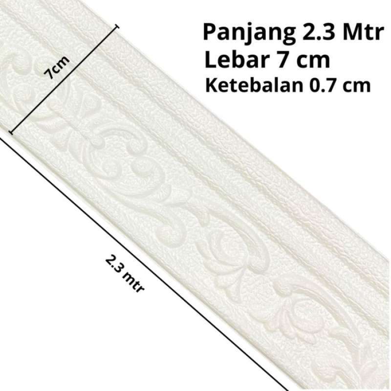 Jual Ggt Wallpaper List Foam 3d Wall Border List Sticker Dinding 2.3 ...