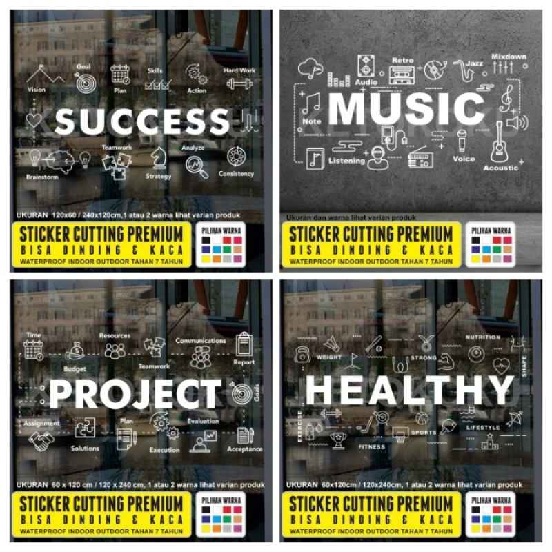 Promo 100% Produk Ori Cutting Sticker Decal Mural Dinding Kaca Quotes ...