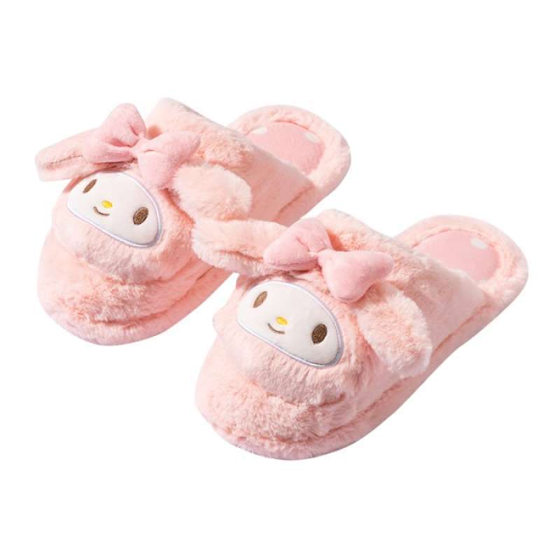 Jual Mimimoo Sandal Bulu Empuk Nyaman Cinnamoroll Kuromi My Melody - Kuromi 37-38 Di Seller ...