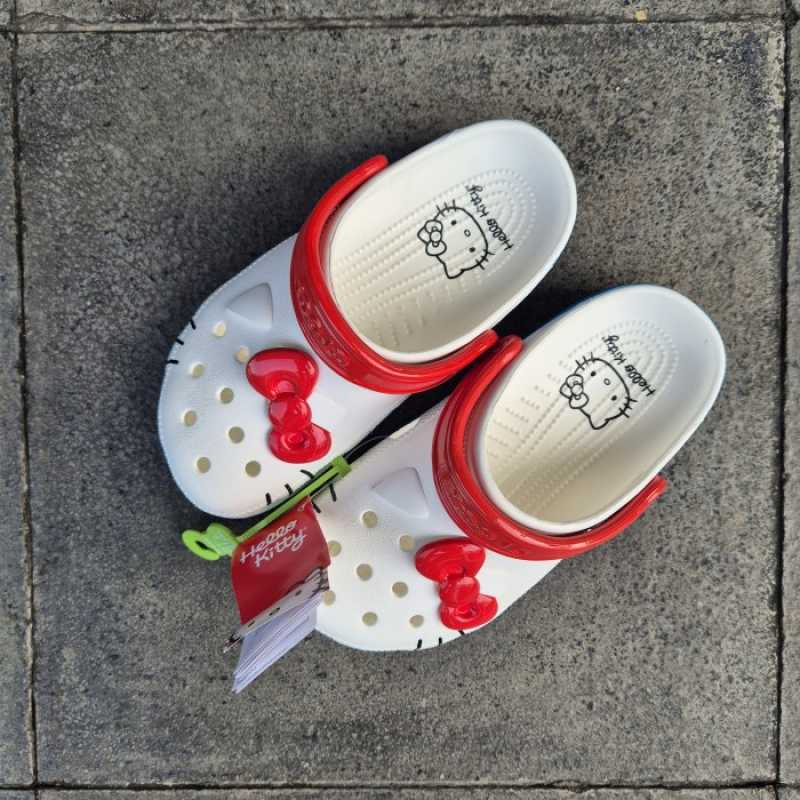 Jual Crocs X Hello Kitty Iam Classic Clog White Di Seller Doujin ...