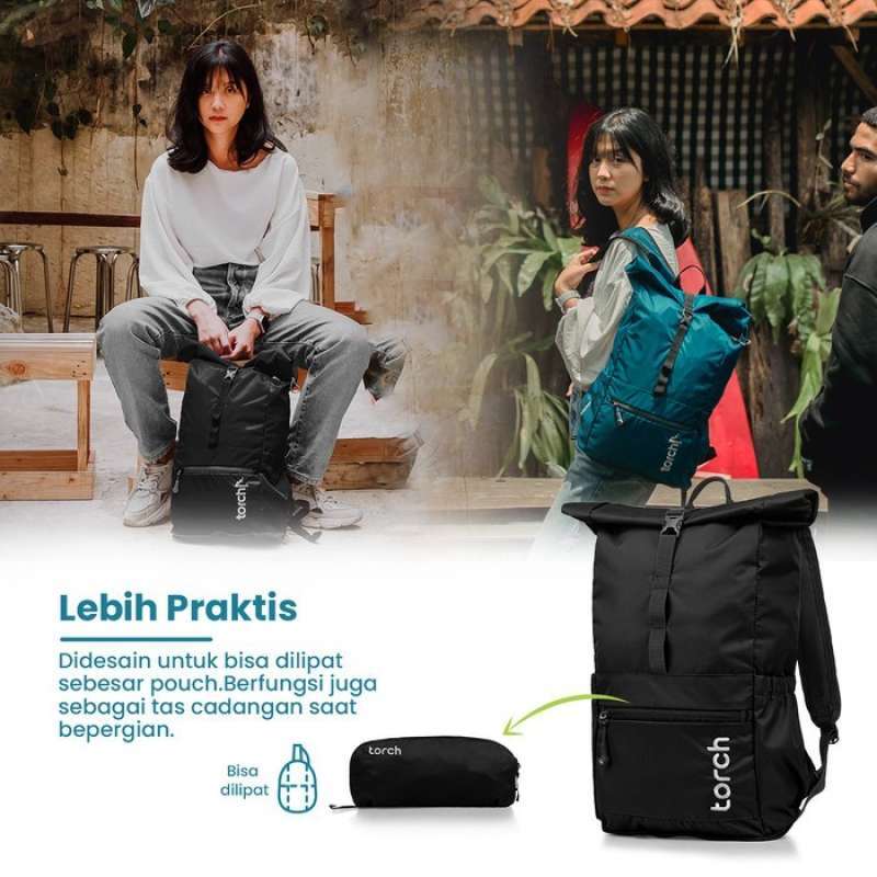 Promo Torch Kashiwa Tas Ransel Lipat Foldable Backpack Punggung Sekolah ...