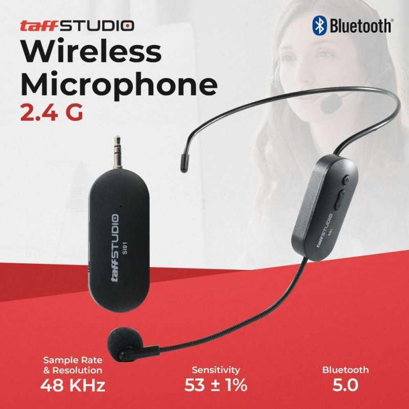Promo Wireless Microphone 2.4ghz Headset Cs With Receiver Si01 Karaoke ...