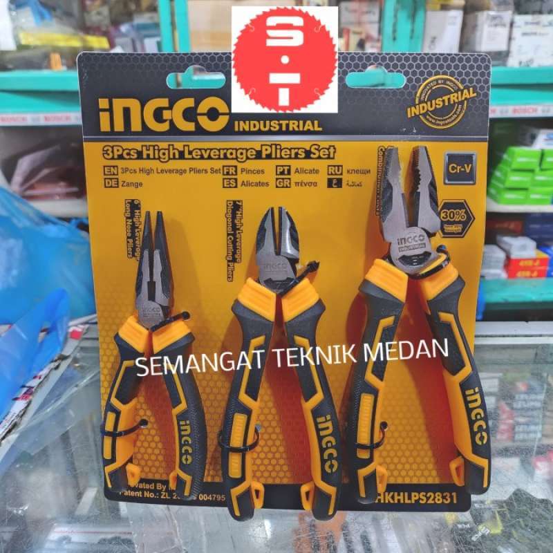 Jual Tang Set High Industrial Kombinasi Lancip Potong 3pcs Ingco ...