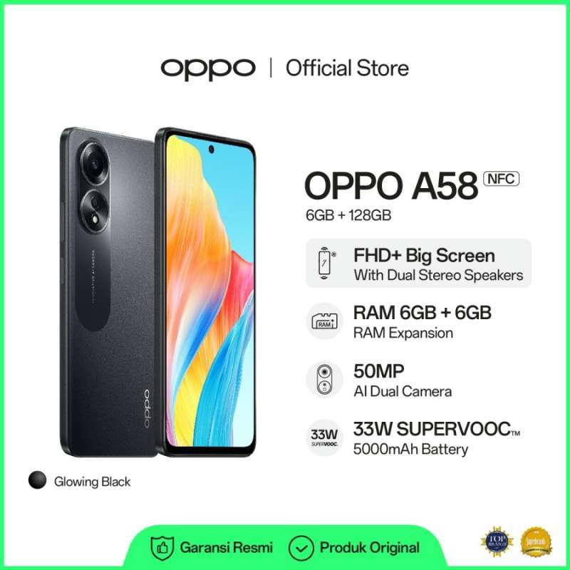 Jual Oppo A58 8/128gb - Nfc - 50mp Camera - Resmi Di Seller M Gadget ...