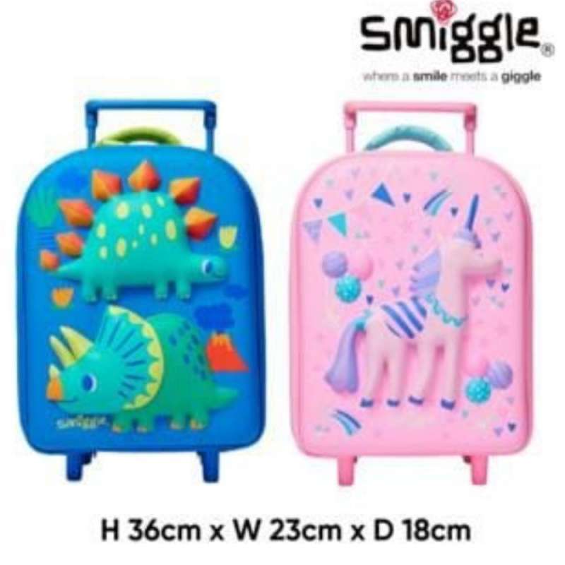 Jual Smiggle Trolley Glide Dino -unicorn Backpack/kad!o/tas Koper Anak ...