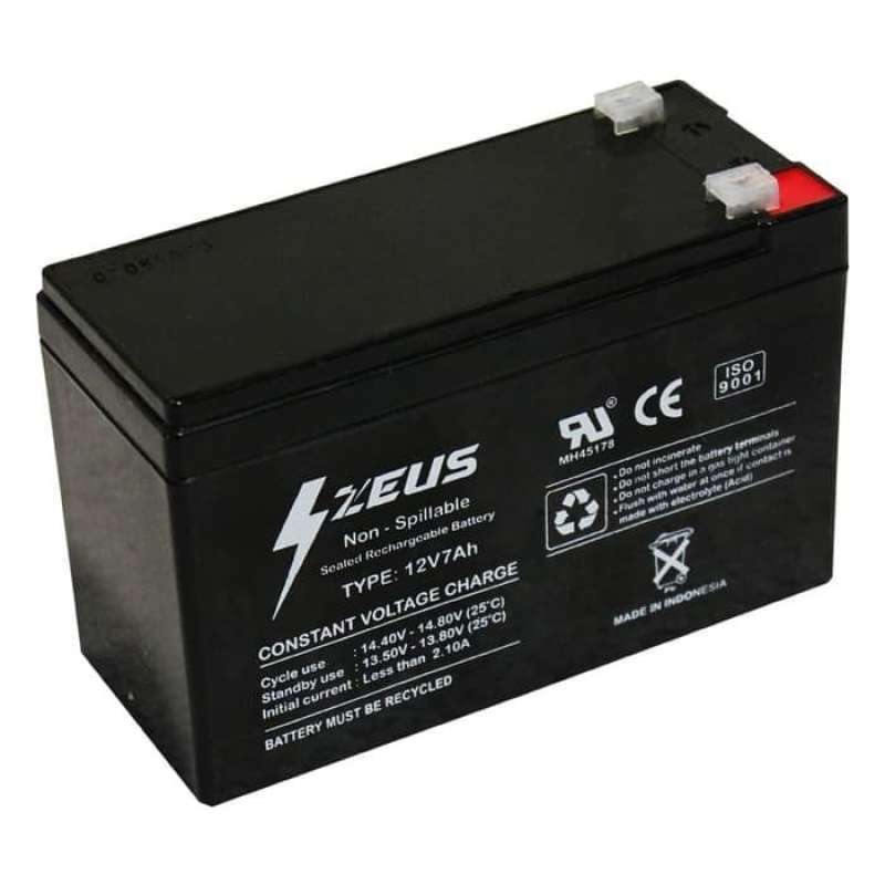 Promo 100% Produk Ori Aki Vrla 12v 7ah Zeus Untuk Emergency Lamp, Panel ...