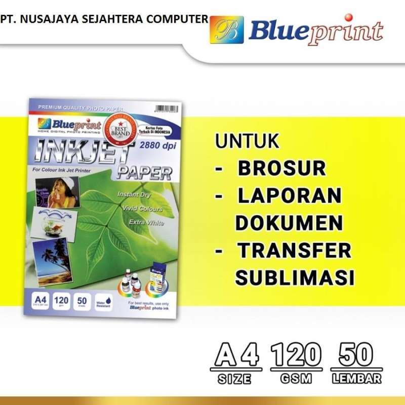 Jual Kertas Inkjet / Inkjet Paper Blueprint A4 120 Gsm Di Seller Store ...