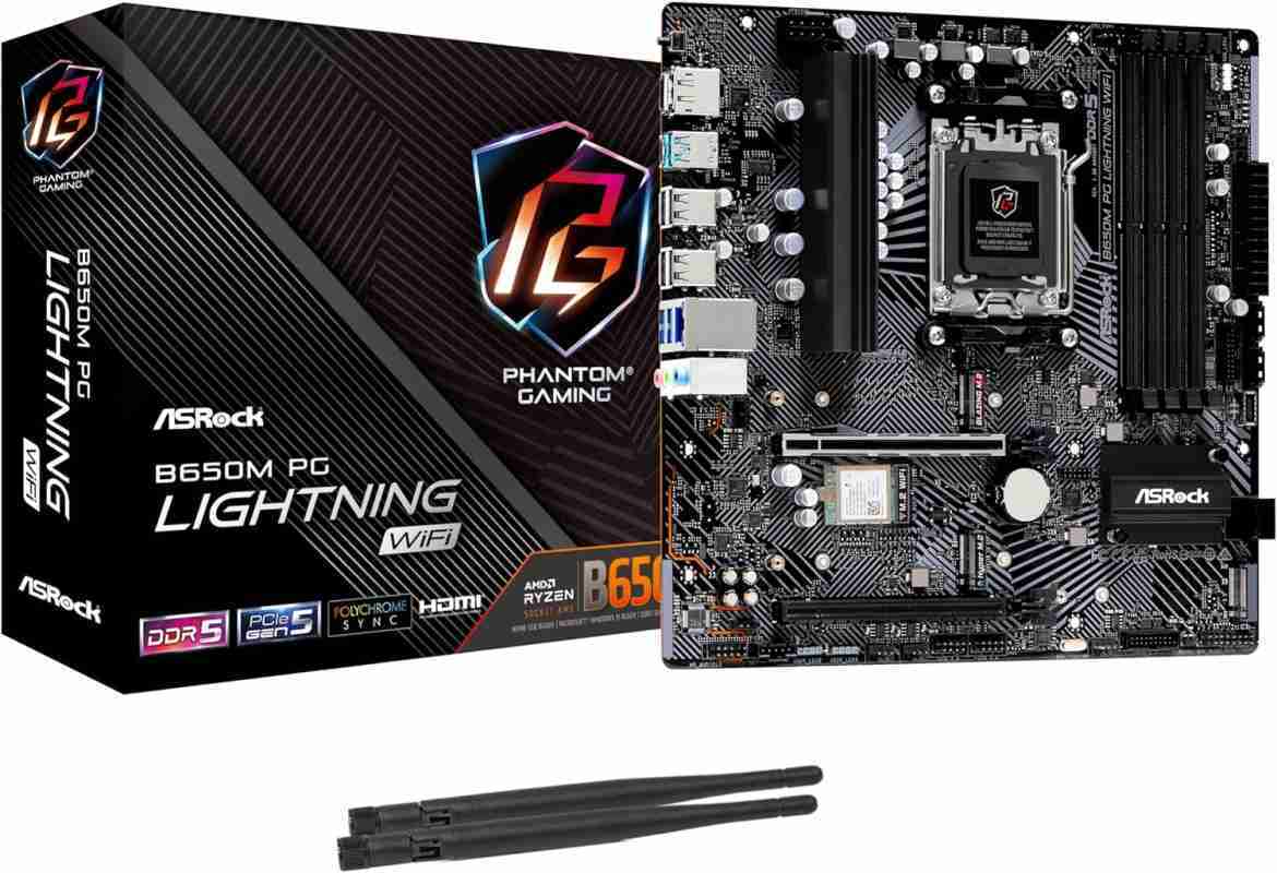 Jual Motherboard Asrock B650m Pg Lightning Wifi Socket Am5 Ddr5 Di ...