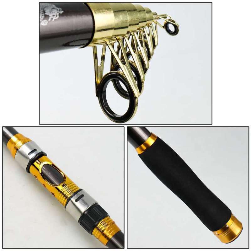 Jual Joran Pancing Portable Telescopic Carbon Fiber Rill Besi Ril Reel ...