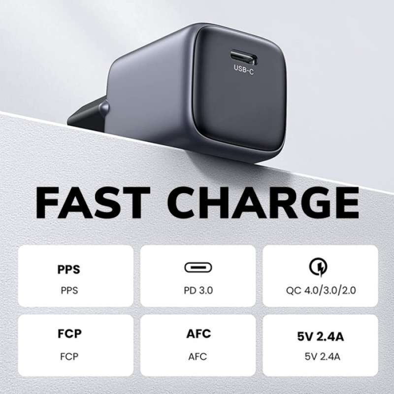 Promo Wall Charger Adaptor Ugreen 20w Usb Type C Pd Qc 3.0 Gan Fast Charging - 20w Cd318 Diskon ...