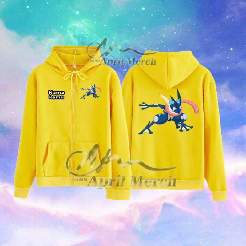 Promo Jaket Hoodie Zipper Anak Karakter Pokemon 658 Greninja Pokedex ...