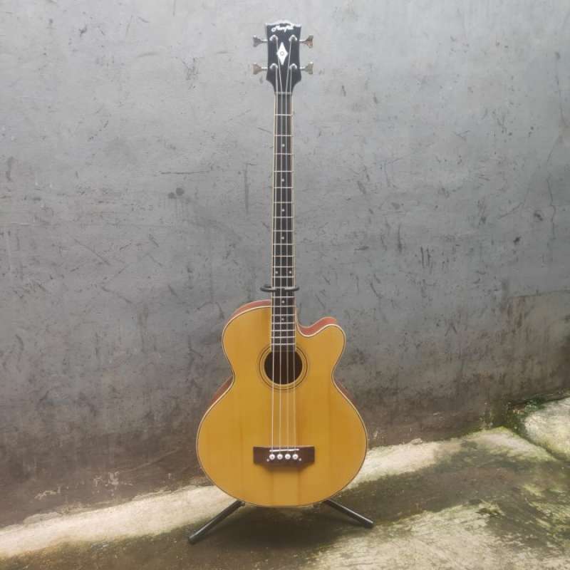 Jual Bass Akustik Elektrik Marfill 4 String Original Natural Glossy Di ...