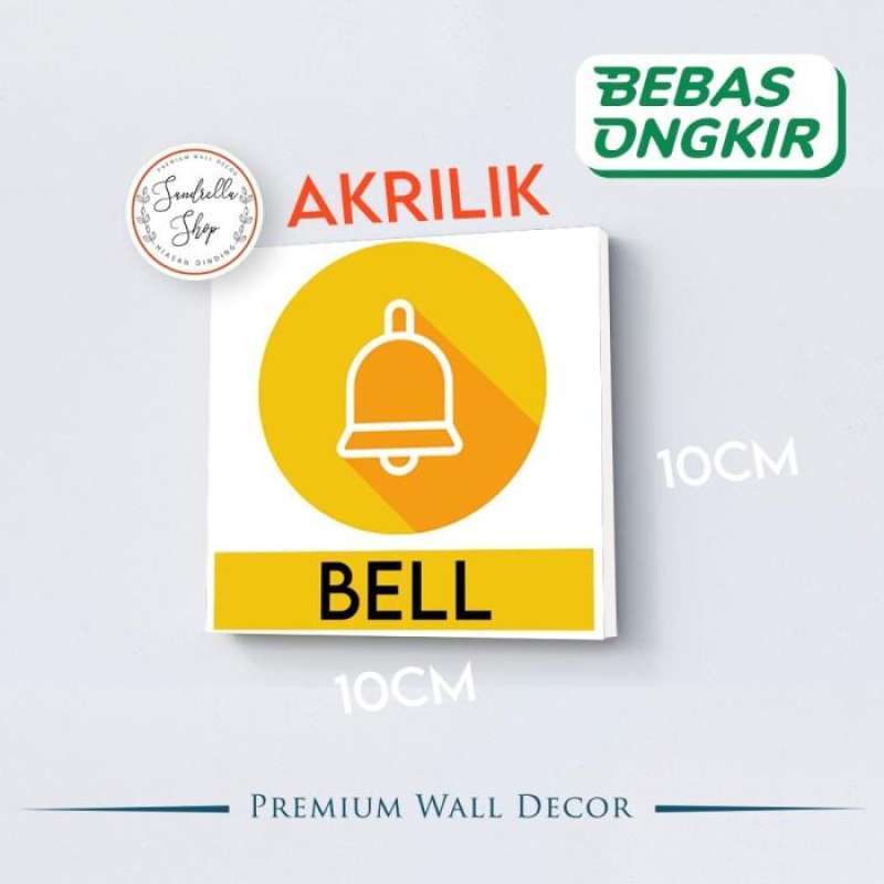 Jual Sign Bell Rumah Akrilik Tanda Bell Acrylic Dekorasi Penunjuk Bell ...
