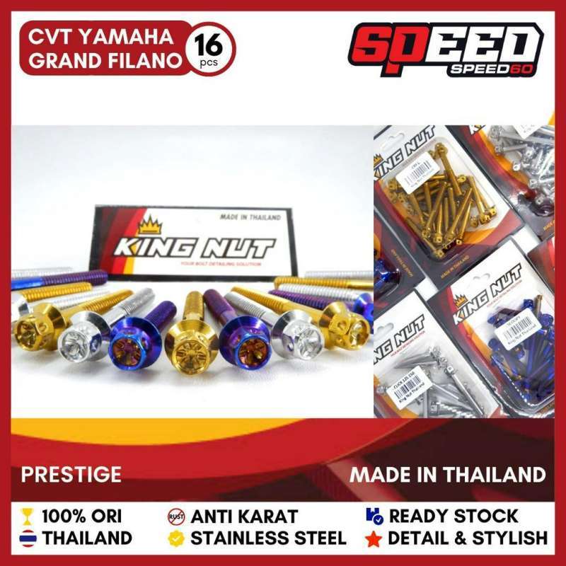 Jual Baut Cvt Yamaha Grand Filano Stainless Baut Titanium Grade 5 ...