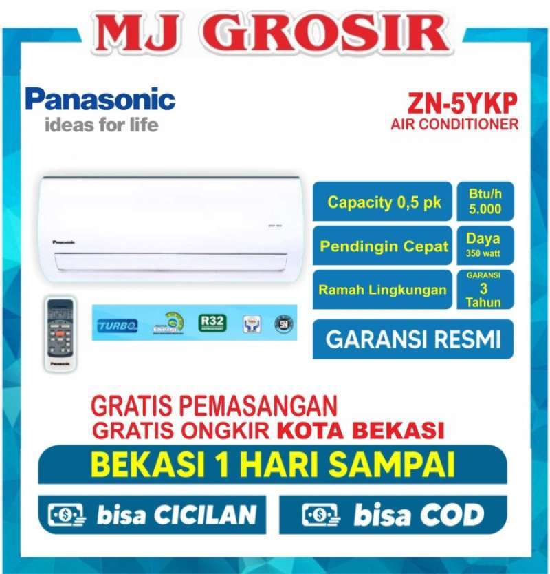 Promo Panasonic Cs-zn 05 Wkp 0.5 Pk 1/2 Pk + Pasang R32 Eco Standart Low Diskon 23% Di Seller ...