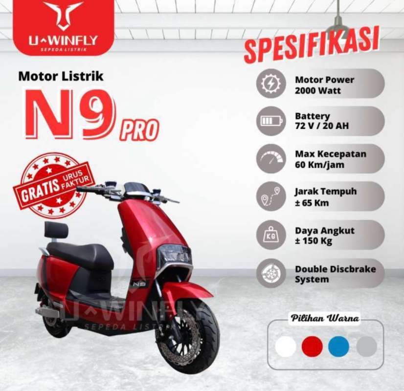 Jual Sepeda Motor Listrik Uwinfly N9 Pro Roda Dua By Uwinfly Garansi ...