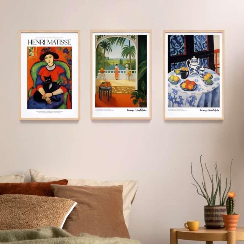 Promo Wall Art Print Terinspirasi Style Lukisan Henri Matisse Frame ...