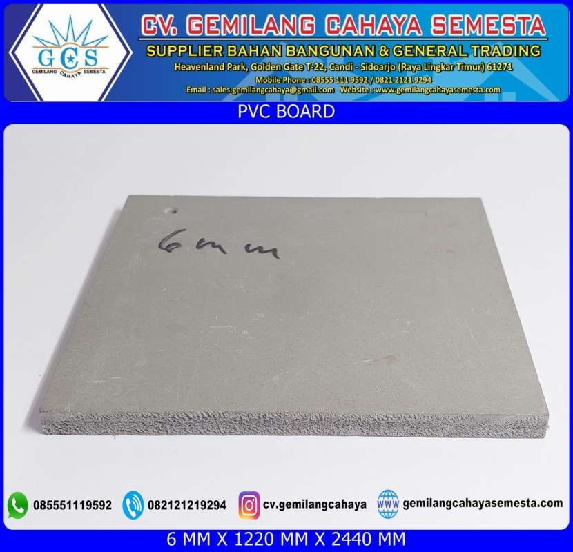 Jual Pvc Foam Board 6 Mm (1220 Mm X 2440 Mm ) / Panel Dinding - Plafon ...