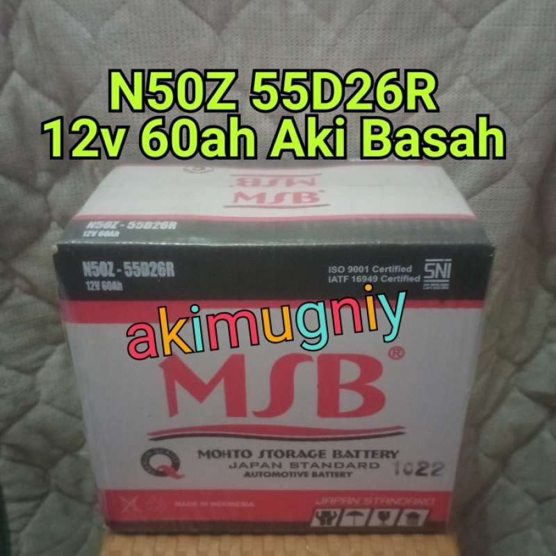 Promo Aki N50z 55d26r 12v 60ah Basah Gs Yuasa Incoe Elf Fuso Hino ...
