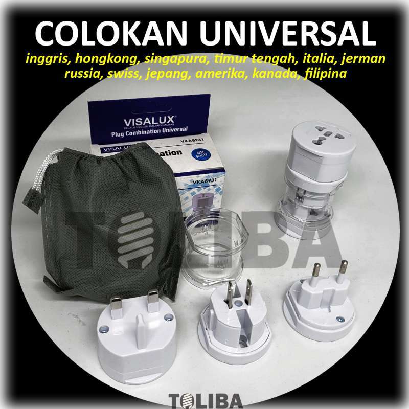 Jual Travel Adaptor Universal Kombinasi / Colokan Kaki 3 Colokan Kaki 2 ...