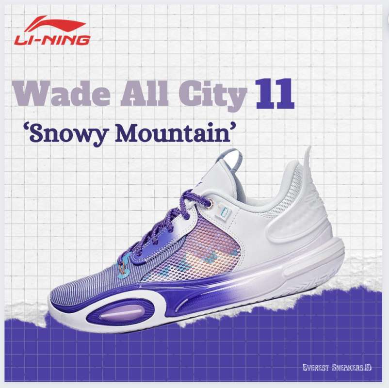 Promo Sepatu Basket Li-ning Wade All City 11 'snowy Mountain' Abat031-3 ...