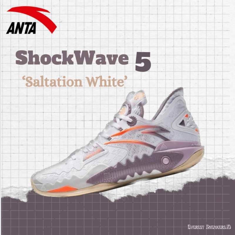 Promo Sepatu Basket Anta Shock Wave 5 'saltation White' 812331706-1 ...